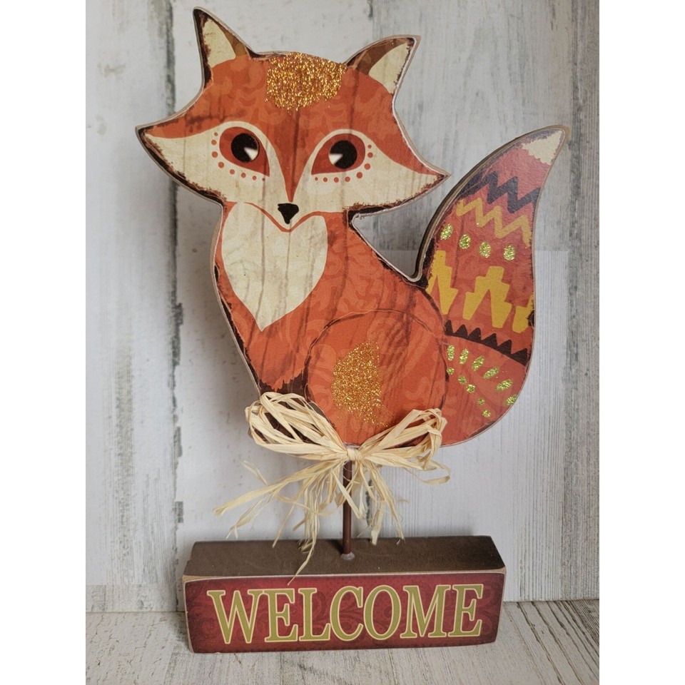 Hobby Lobby Fox welcome sign fall Harvest home decor | eBay