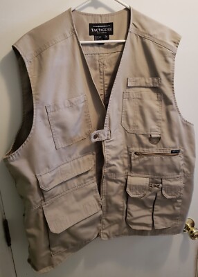 Tact Gear Khaki Sportsmen's Vest 2XL Hunting Fishing Photography | eBay