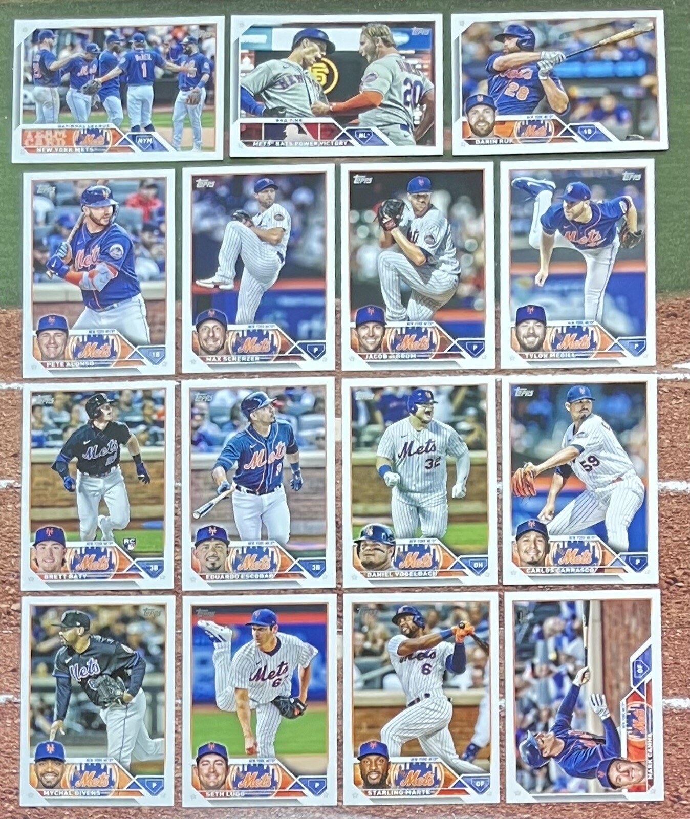 2023 Topps Series 1 - NEW YORK METS - Team Set (Lot Of 15 Cards) Alonso ...