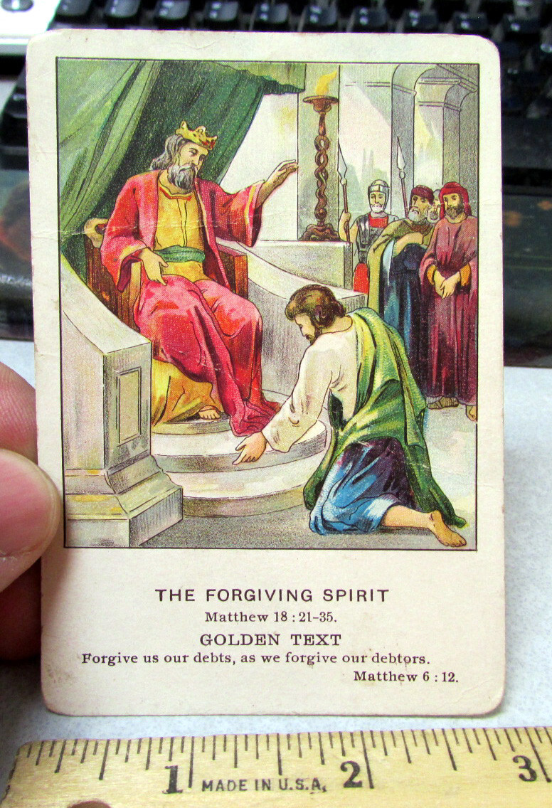 antique Otterbein Lesson Picture Religious Religion Card, 1900 ...