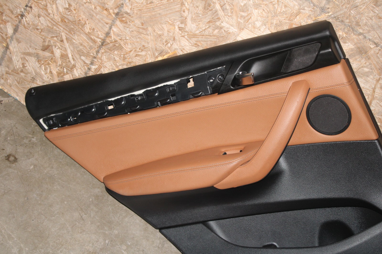 Leather Nevada Left Rear Door Panel Cover Trim Saddle Brown OEM BMW F25 ...