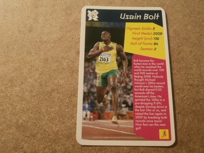 USAIN BOLT, OLYMPIC CHAMPION, RARE TRADING ROOKIE CARD (JT29) | eBay