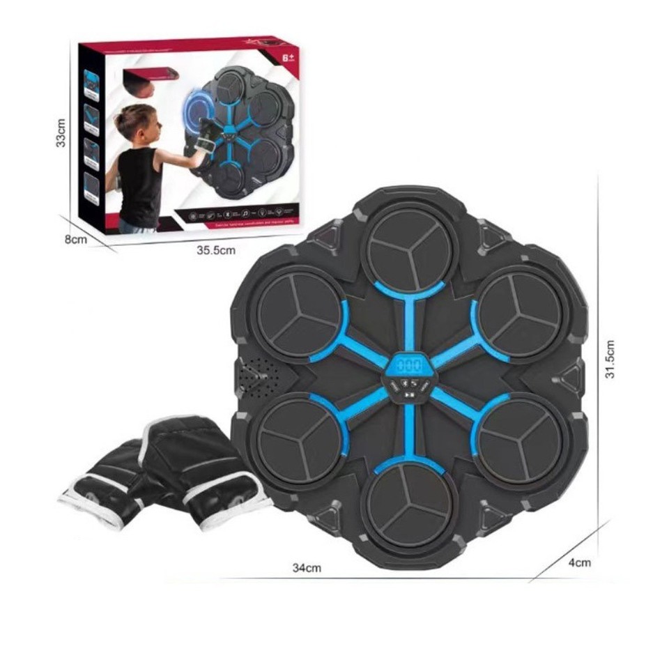 Exercise Boxing Machine with LED Counter Music Sound and Training Glove ...