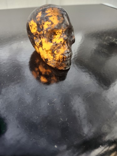 5 Ounce Mini Flame Stone Skull | eBay
