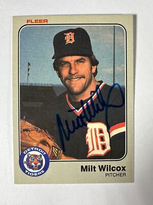 MLB Baseball Card Fleer 1983 Detroit Tigers Baseball Card Milt Wilcox ...