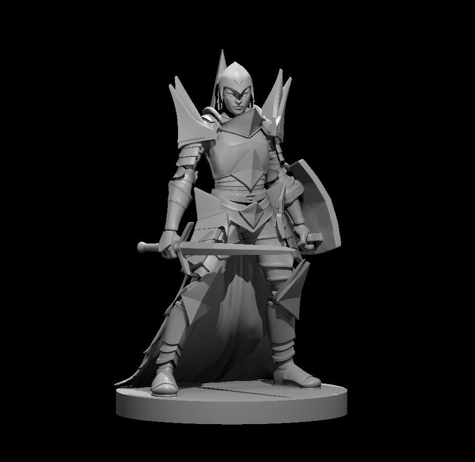 Halfling Female Paladin V3 Fighter Adventurer 28mm Scale DND D&D ...