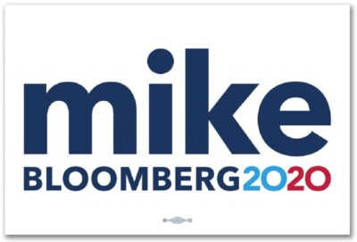 2020 Michael Bloomberg for President Campaign Rally Sign Poster | eBay
