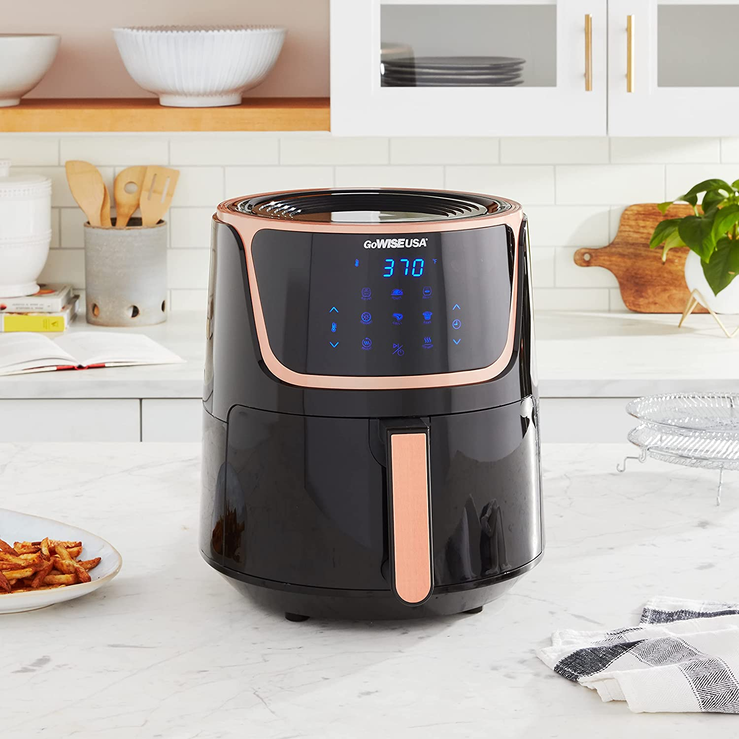 7-Quart Electric Air Fryer with Dehydrator, 3 Stackable Rac | eBay