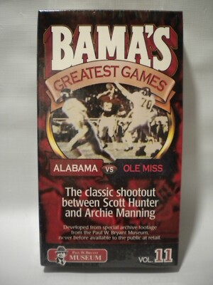 FACTORY SEALED Vintage 1969 Alabama Crimson Tide vs Ole Miss VHS Tape ...
