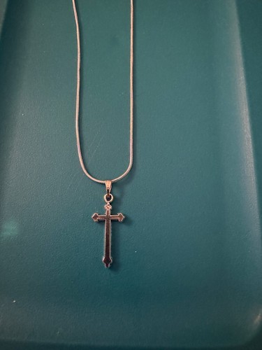 20 inch 925 Sterling Silver rope chain with cross pendant 10% to ...