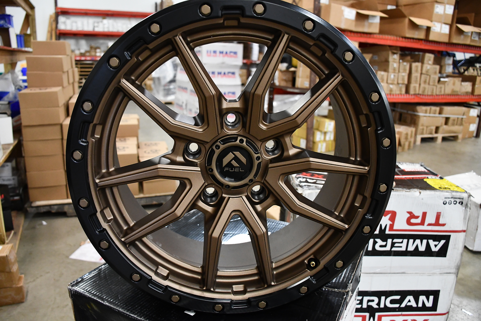 Set 4 Fuel D681 Rebel 18x9 5x5 Matte Bronze Black Bead Ring Wheels 18 ...