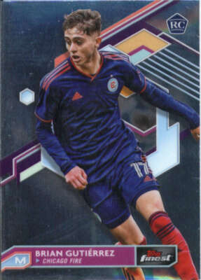 2023 Topps Finest Major League Soccer #17 Brian Gutierrez Chicago Fire ...
