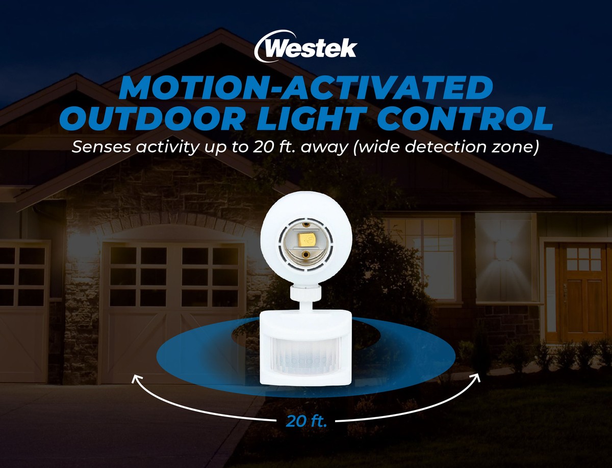 Westek Motion Activated Light Control Lithonia Lighting 4.125 In. H X