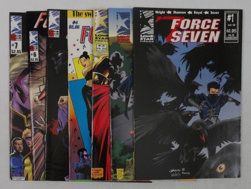 Force Seven #1-7 VF/NM complete series Lone Star Press superheroes set ...