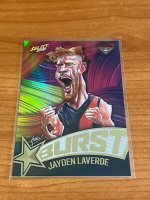 2022 AFL Select Footy Stars Paint Starburst JAYDEN LAVERDE Essendon ...