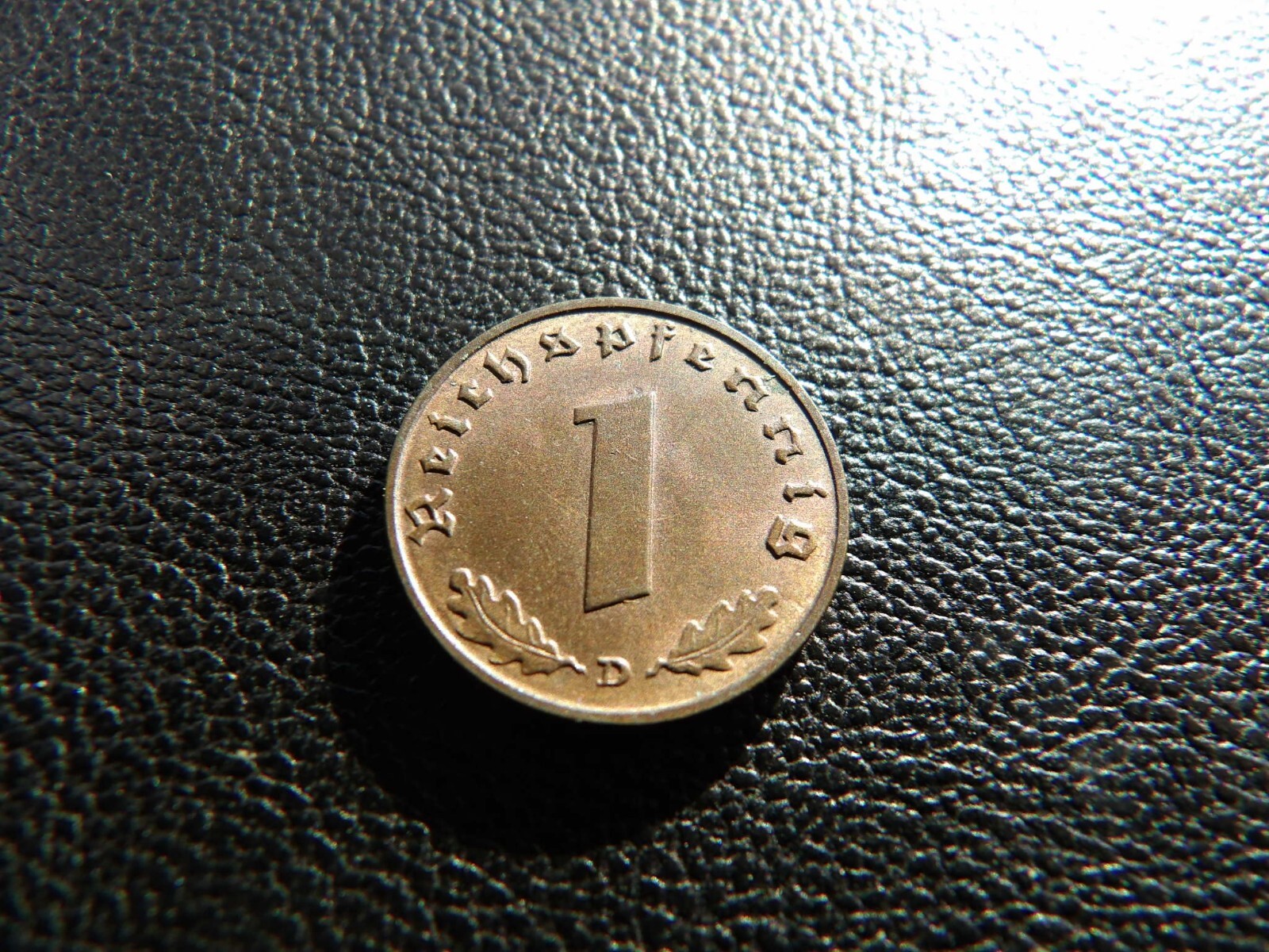 1 pfennig 1939 D Coin Rare Old WWII Antique Germany 3rd Reich SS Nazi ...