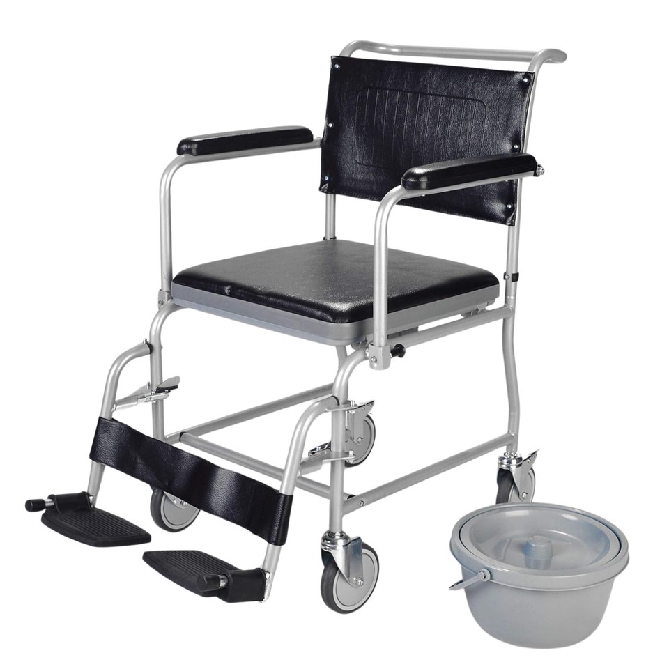 Drive Mobile wheeled glideabout toilet commode chair wheelchair with ...