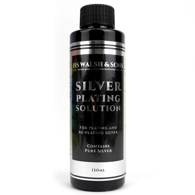ORIGINAL SILVER PLATING SOLUTION 150ml METALS WITH REAL silver (sheffco ...