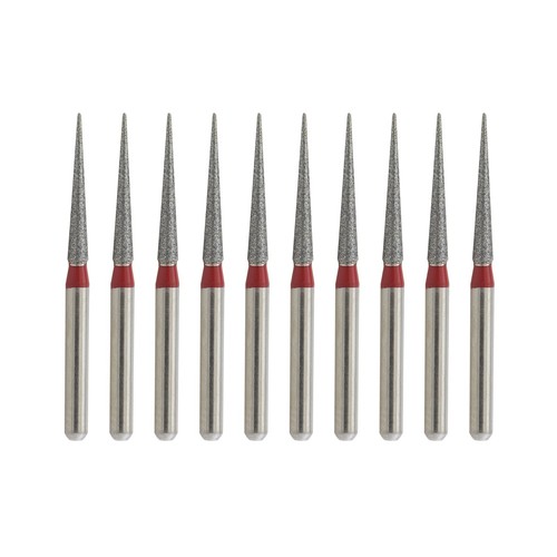 Dental Diamond Burs FG 850/016F Round End Taper Fine Grit Red High ...