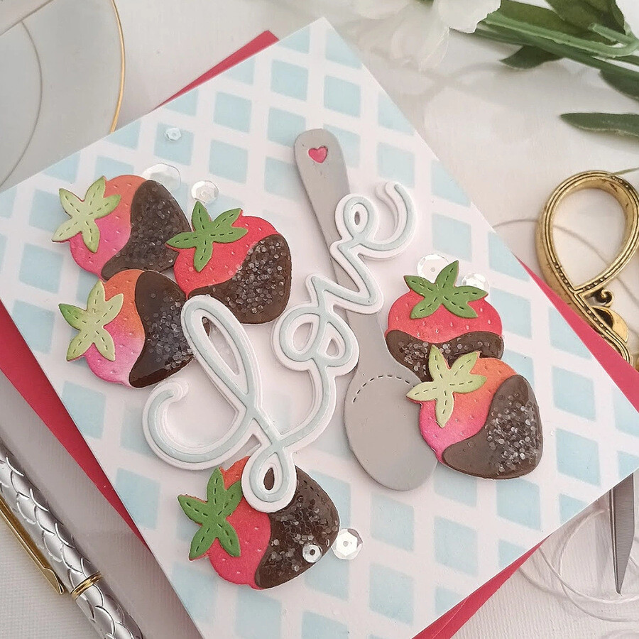 Strawberry cup Metal Cutting Dies DIY Scrapbooking Photo Album Craft ...