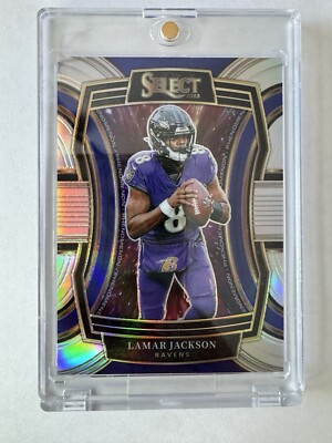 Lamar Jackson RARE SELECT REFRACTOR Prizm Card Baltimore Ravens MVP ...