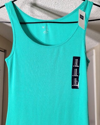 MEDIUM GAP Womens Athletic Modern Tank Top Yoga Workout Shirt Stretch Extensible | eBay