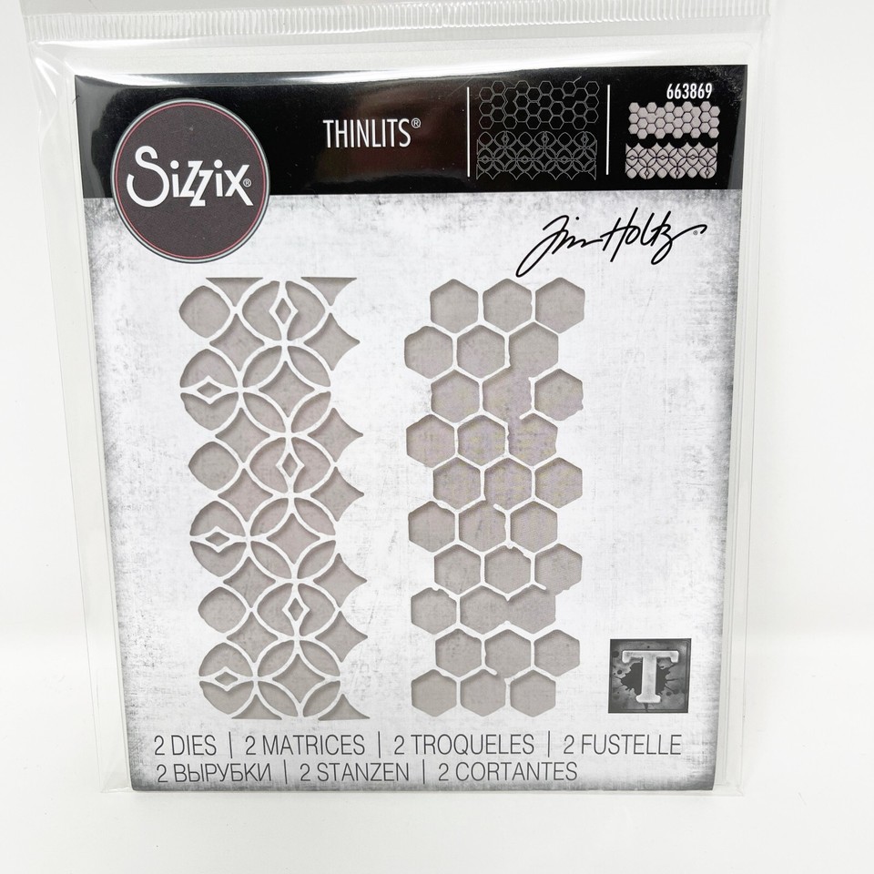 Sizzix Thinlits Tim Holtz PATTERN Die Cut Bundle Retro Repeat, Crochet | eBay