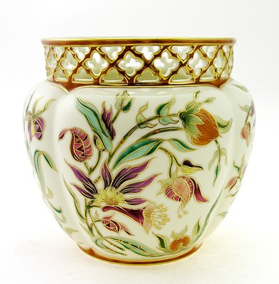 Large Zsolnay Natural Color Cachepot Flower Pot | eBay