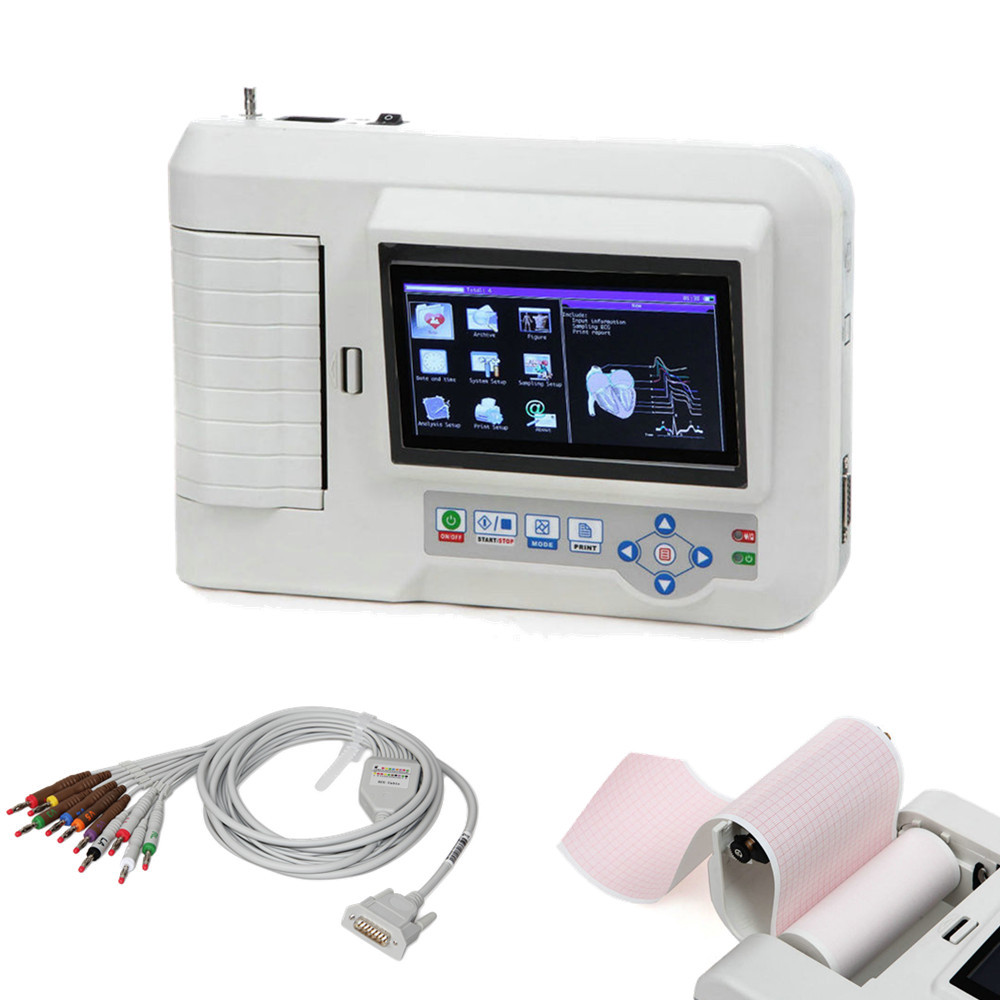Ekg Machines Ltse06 New Auto Measurement Analysis EKG Device 6 Channel