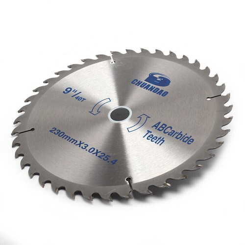 9" Circular Saw Blade Tungsten Carbide Wood Cutting Disc Woodworking 40 ...