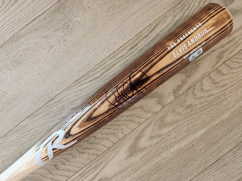 Elvis Andrus Game Bat signed 2023 - Beckett | eBay