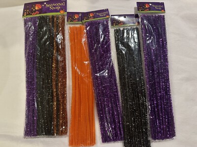 200 Ct Tinsel Chenille Stem Tie Pipe Cleaners 12" 6mm Wreath Craft ...