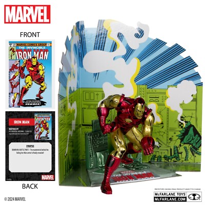 Mcfarlane Marvel IRON MAN 1:10TH COLLECTIBLE / SCENE INVINCIBLE IRON ...