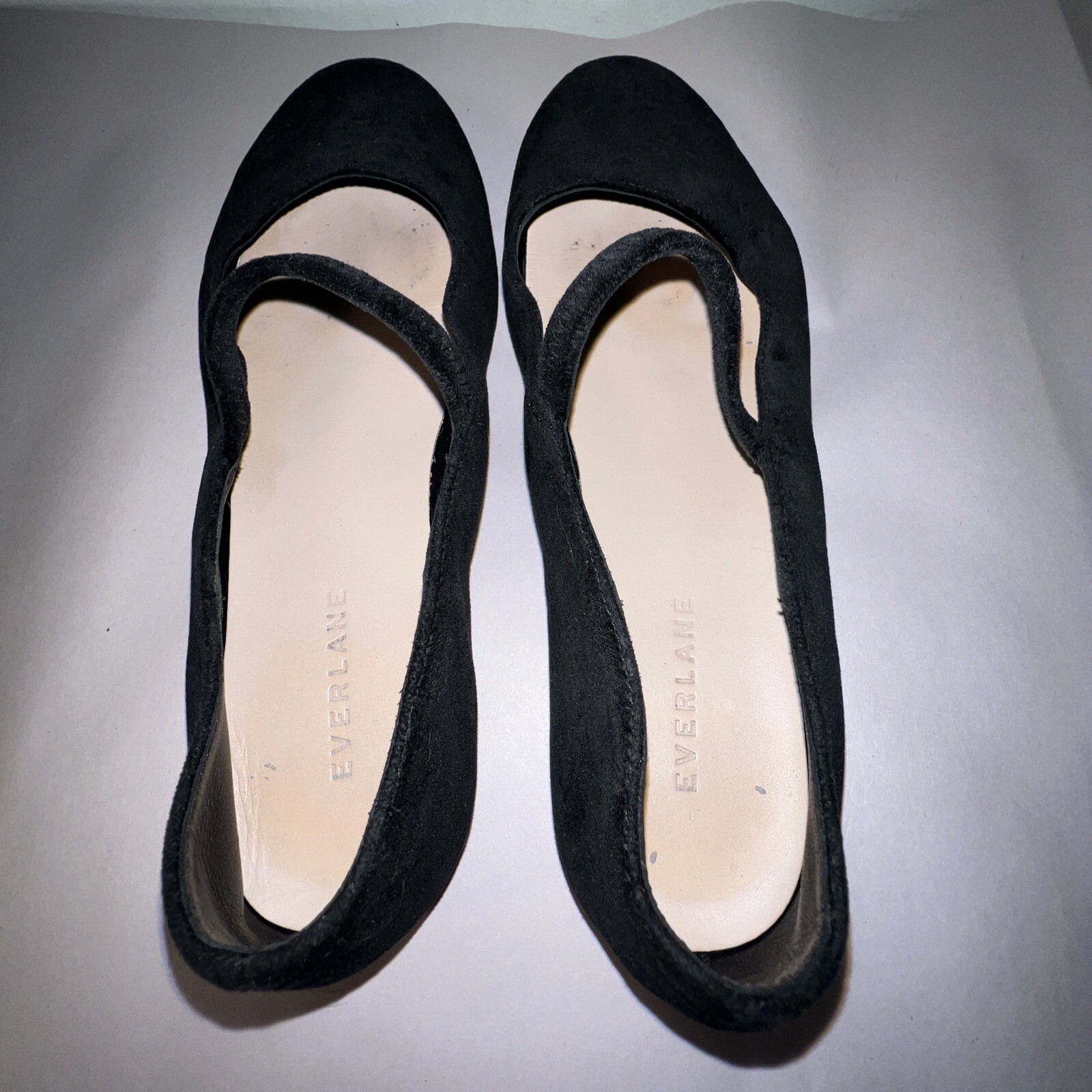 Everlane Womens Black Velvet The Mary Jane Flats Size… - Gem
