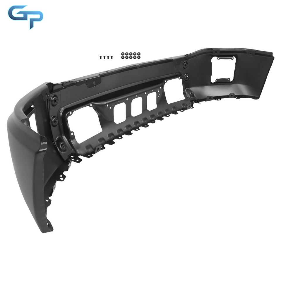 Black W/o Sensor Hole Split-Type Front Bumper For GMC Sierra 1500 14 ...