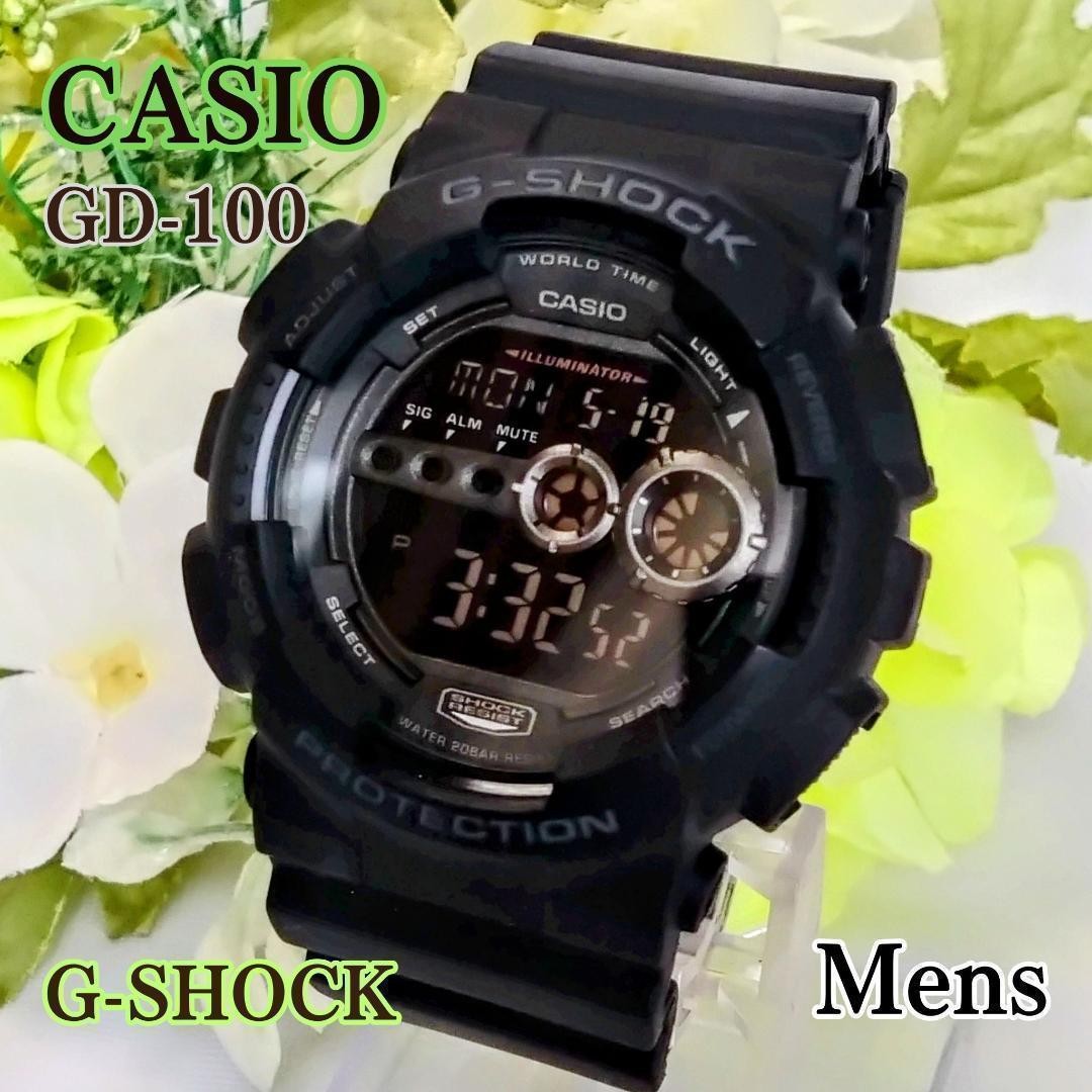 Casio G-Shock Gd-100 Black Sporty Digital Watch Used … - Gem