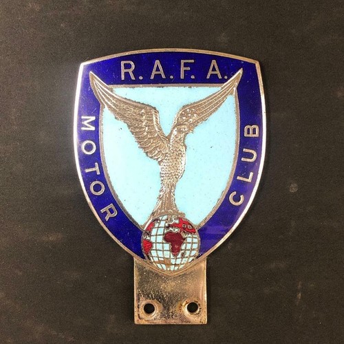 RAFA MOTOR CLUB ROYAL AIR FORCE ASSOCIATION ENAMEL MILITARY CAR BADGE ...