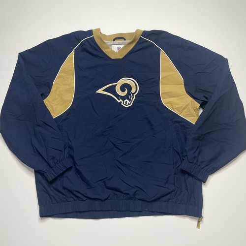 NFL St Louis Rams Football Side Zip Pullover Windbreaker Jacket Mens ...