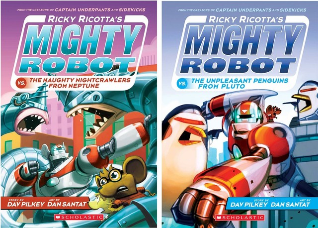 Ricky Ricotta's Mighty Robot Books 1 - 9 Paperback Fav Pilkey for sale ...