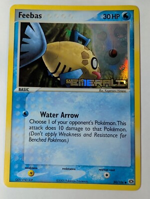 Feebas 50/106 Emerald Stamped - Pokemon Holo Foil Rare Nice! | eBay