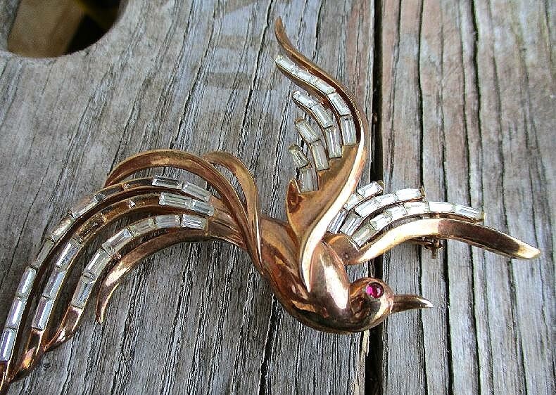 TRIFARI with CROWN, Alfred Philippe PAT. PEND. Bird B… - Gem