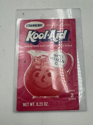 Vintage 70s Kool-Aid Strawberry Vitamin C Flavor Packet NOS | eBay