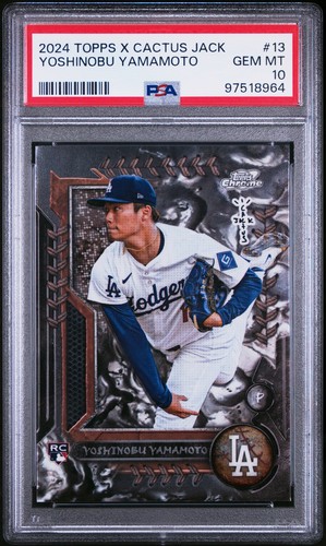 PSA 10 YOSHINOBU YAMAMOTO 2024 Topps Cosmic Chrome X CACTUS JACK RC GEM ...