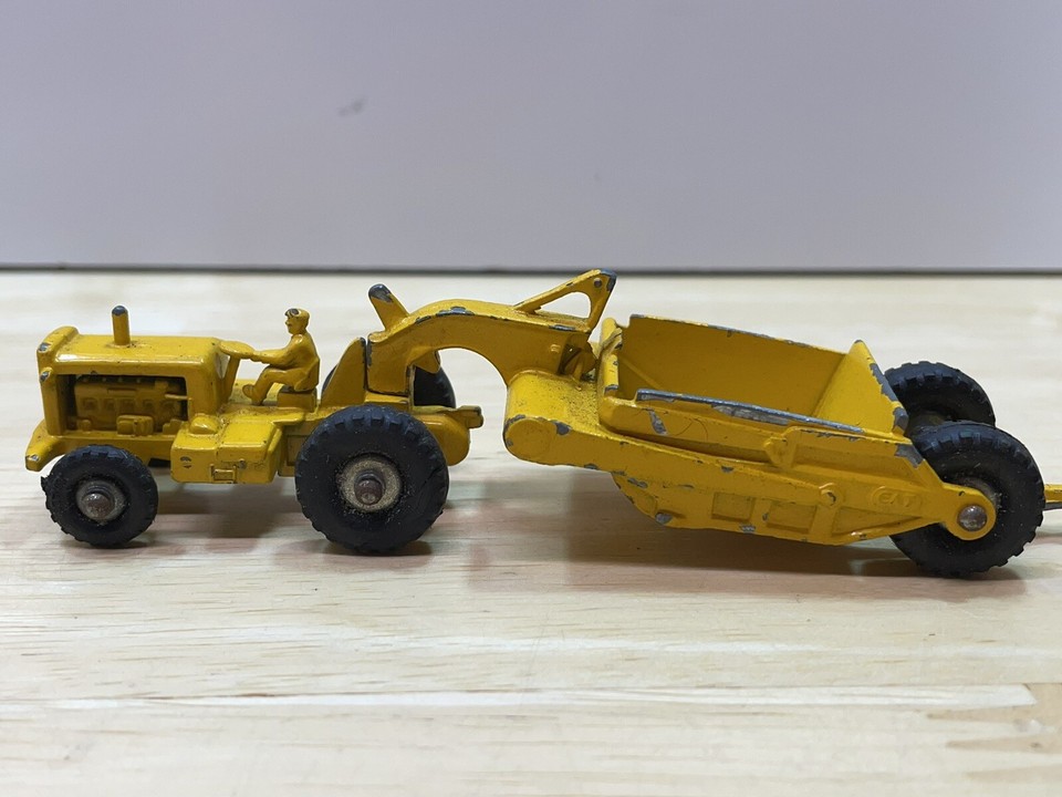 Vintage Lesney Matchbox M1-A Caterpillar Earth Scraper 1957 Yellow | eBay