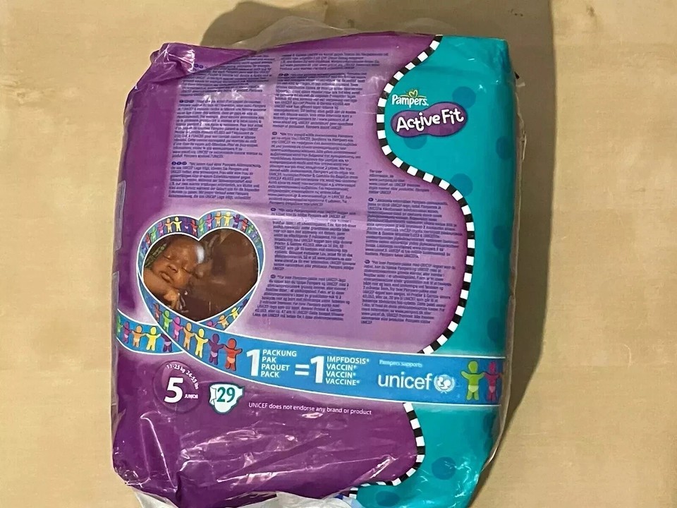 Vintage Diapers Nappies Couche Windeln Pampers Active Fit 2012 SEALED ...