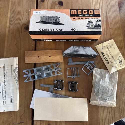 MEGOW #HO-1 HO 'WOOD & METAL Cement Car kit w/o trucks'-MKT Decals-NEW ...