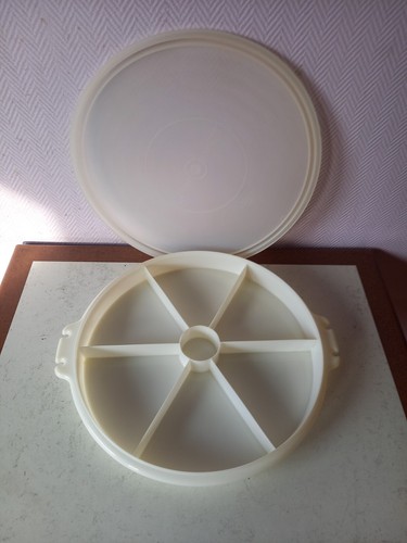 tupperware rond blanc 6 compartiments vintage. | eBay