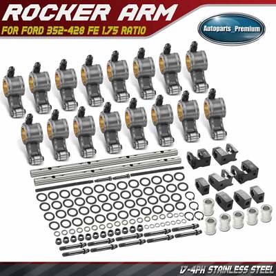 17-4PH Stainless Steel Shaft Mount Rocker Arms for Ford 352-428 FE 1.75 ...