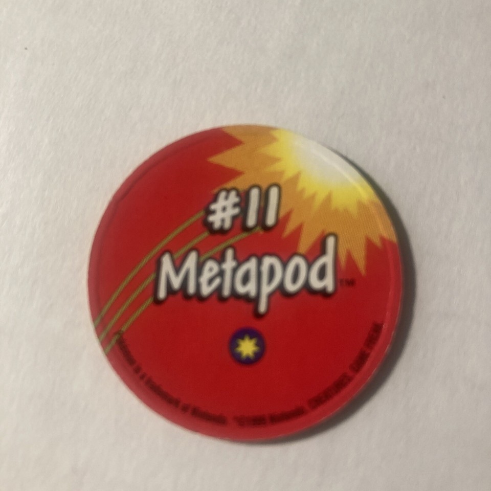 Rare Vintage 1998 Pokemon Pog Cardboard Coin #11 Metapod Nintendo ...