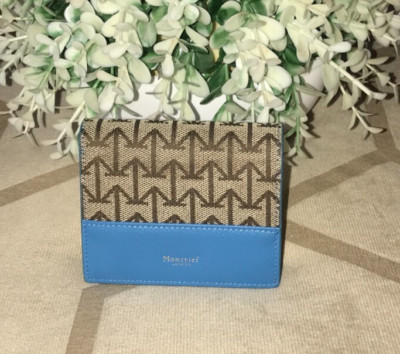 BNWOT Genuine*Moncrief London* MD Leather /Canvas B fold Purse/ Wallet ...